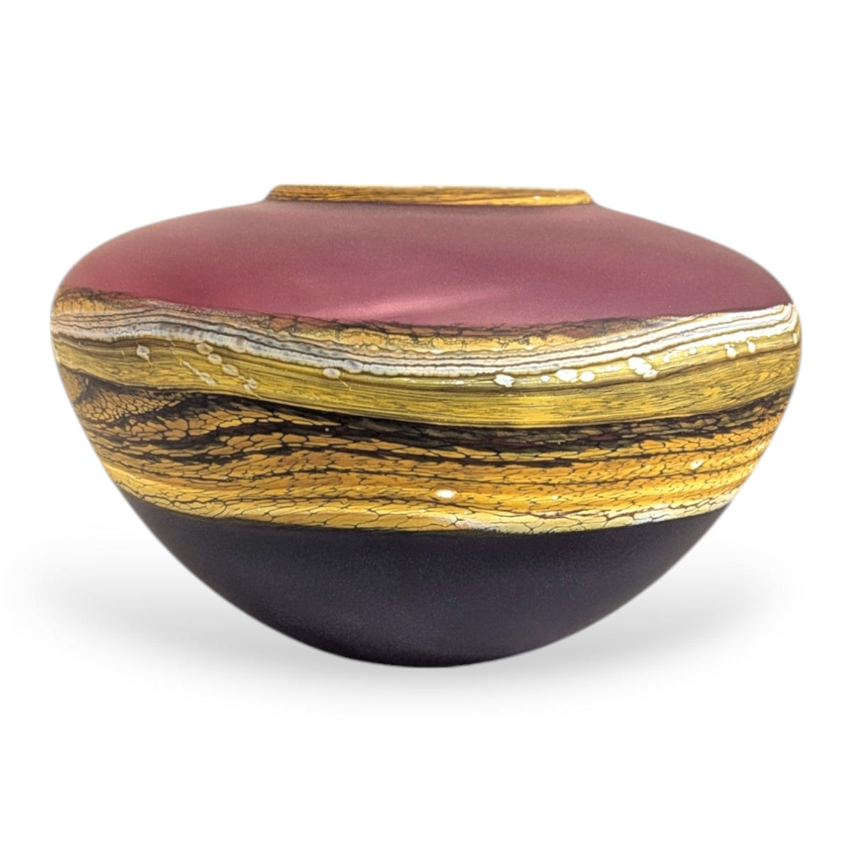 Ruby Amethyst Translucent Strata Sphere – Seattle Glassblowing Studio