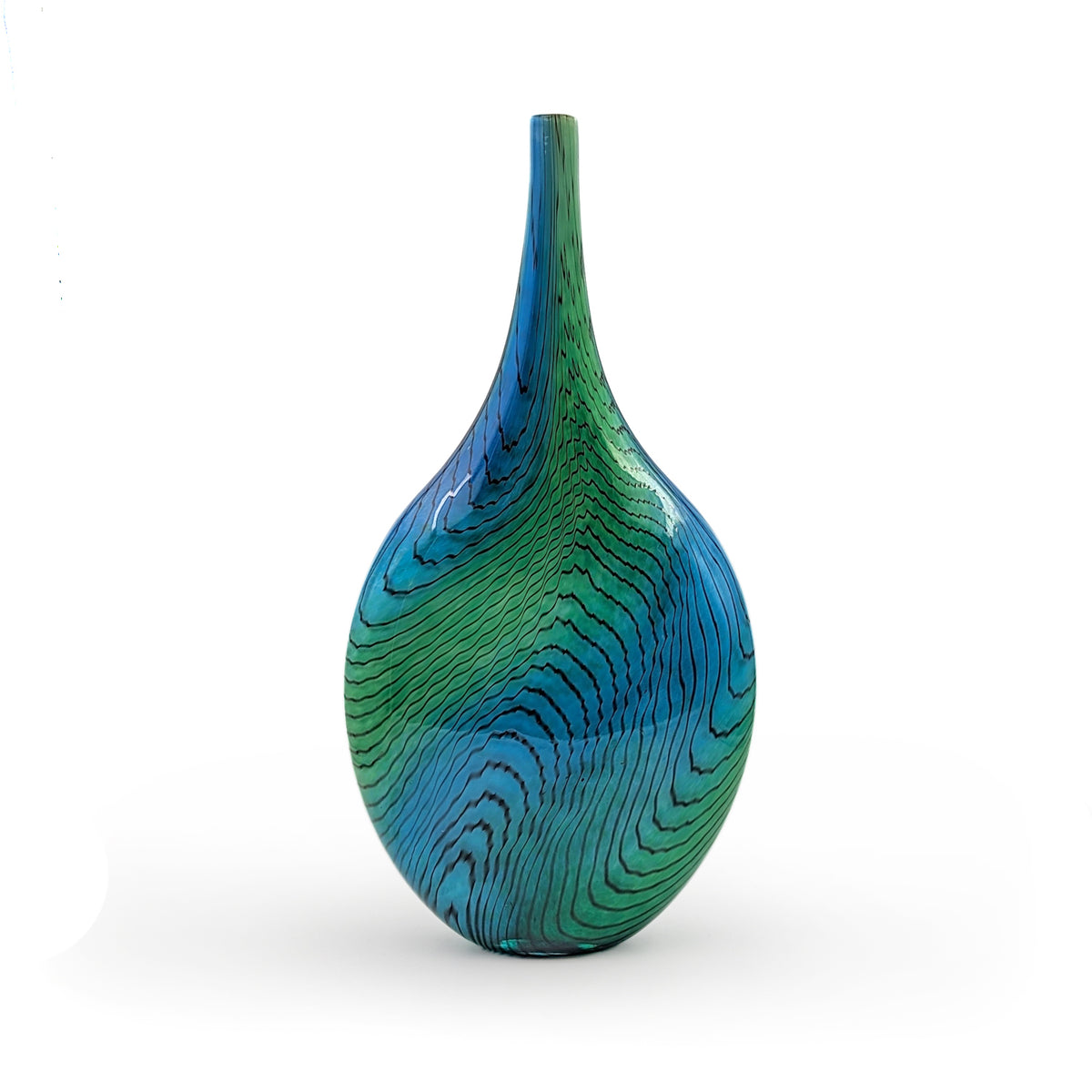 River Rock Vase by Seattle Glassblowing Studio