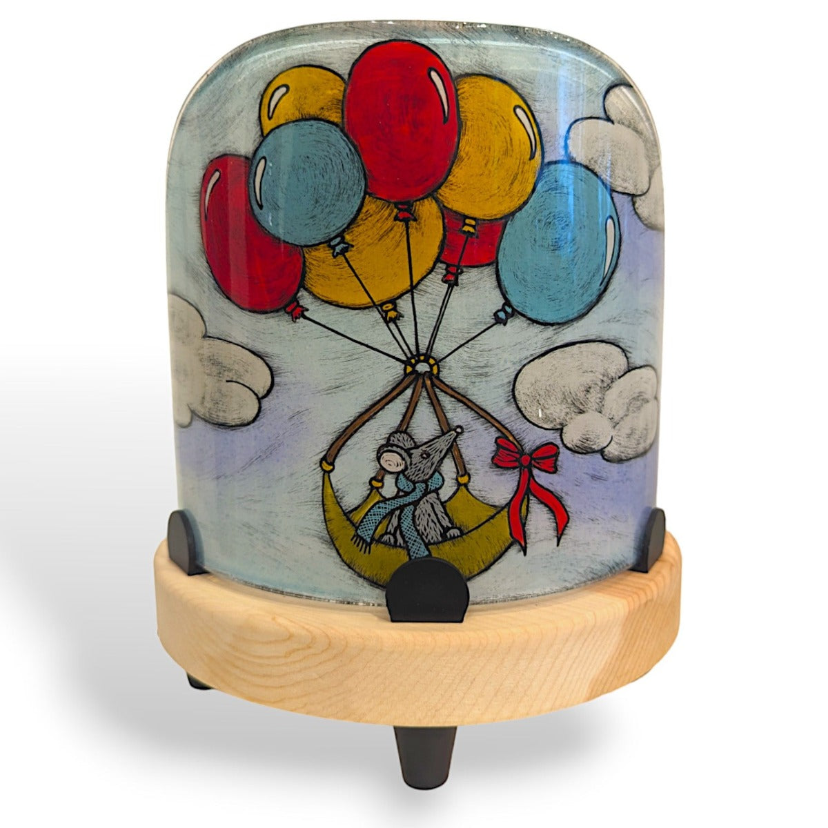 Silly Dog Art Glass Medium Hand Painted Plate – Seattle Glassblowing Studio