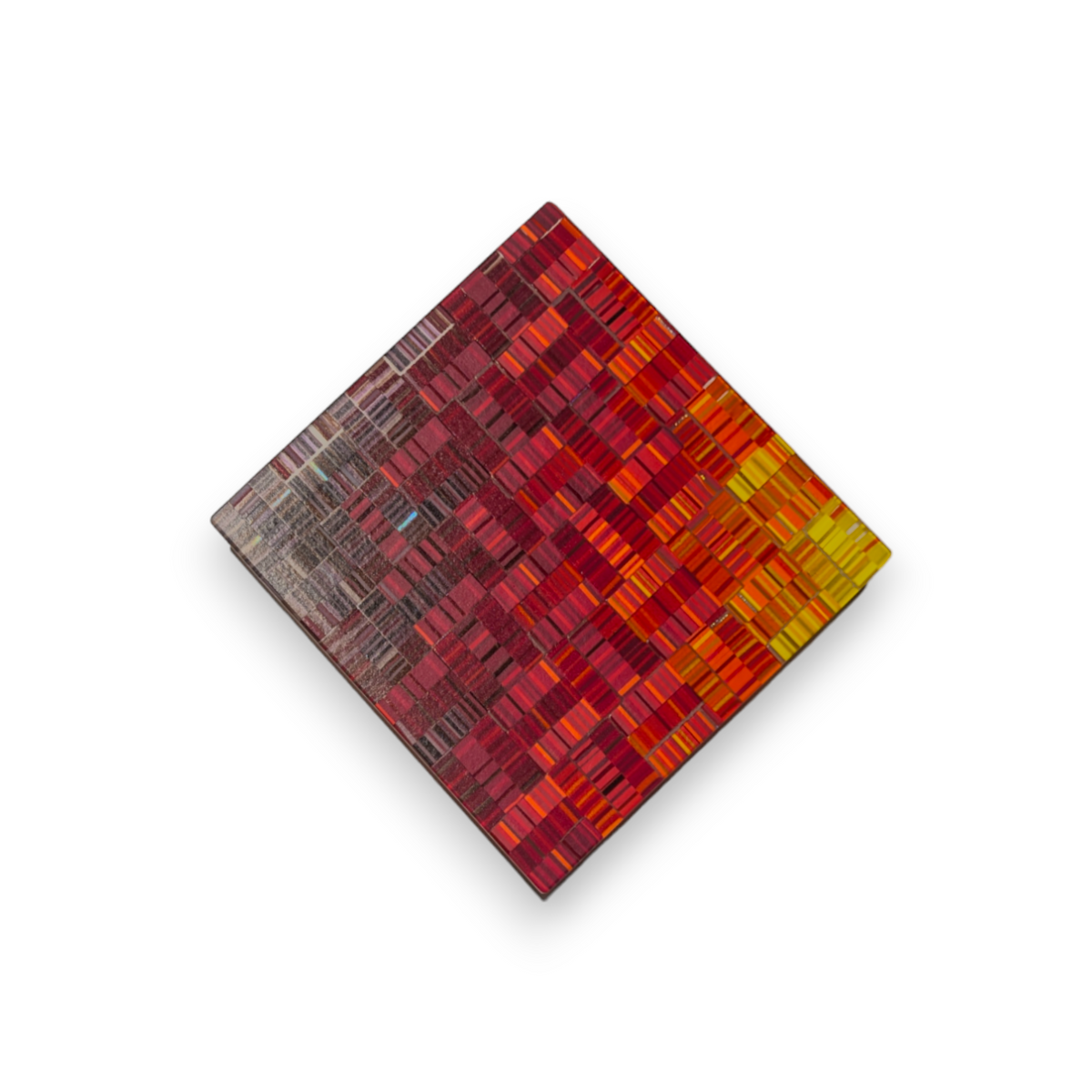 On Fire - Small Color Shift Wall Panel Square – Seattle Glassblowing Studio