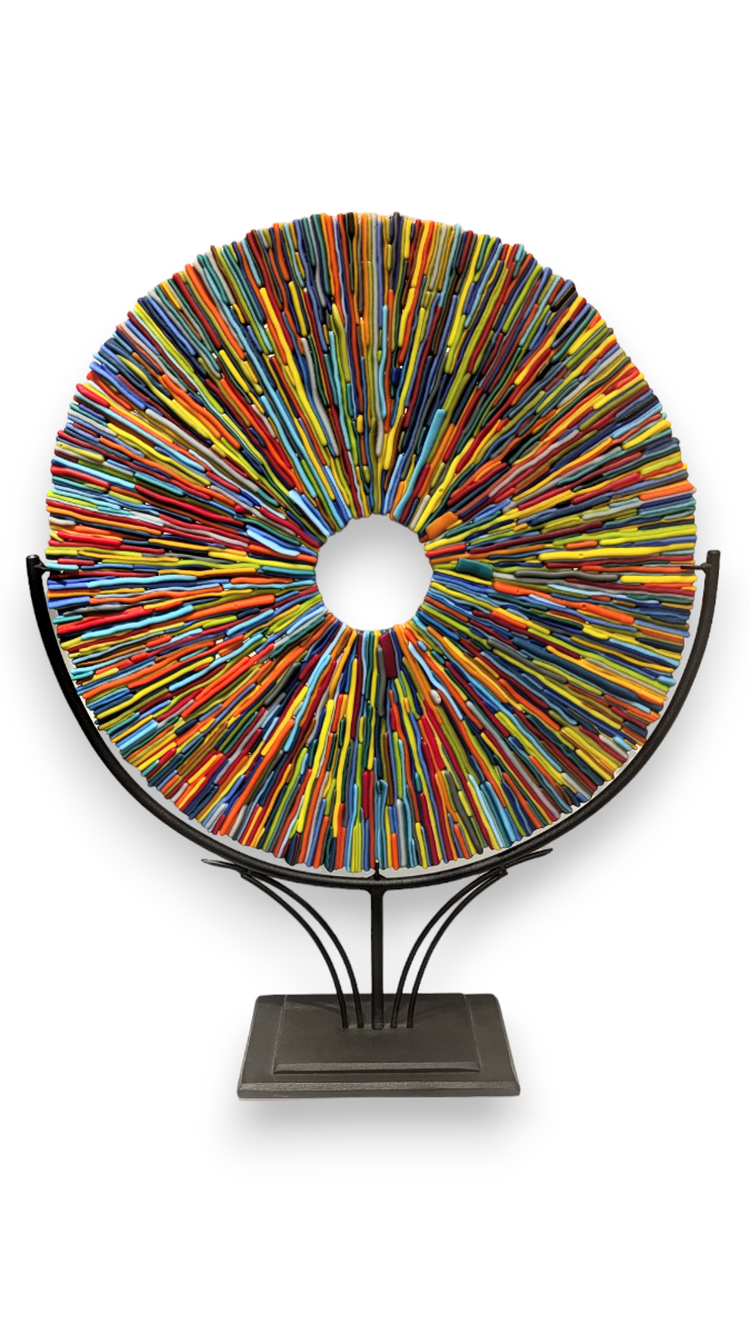 Large Carnival Panel by Helen Ruby – Seattle Glassblowing Studio